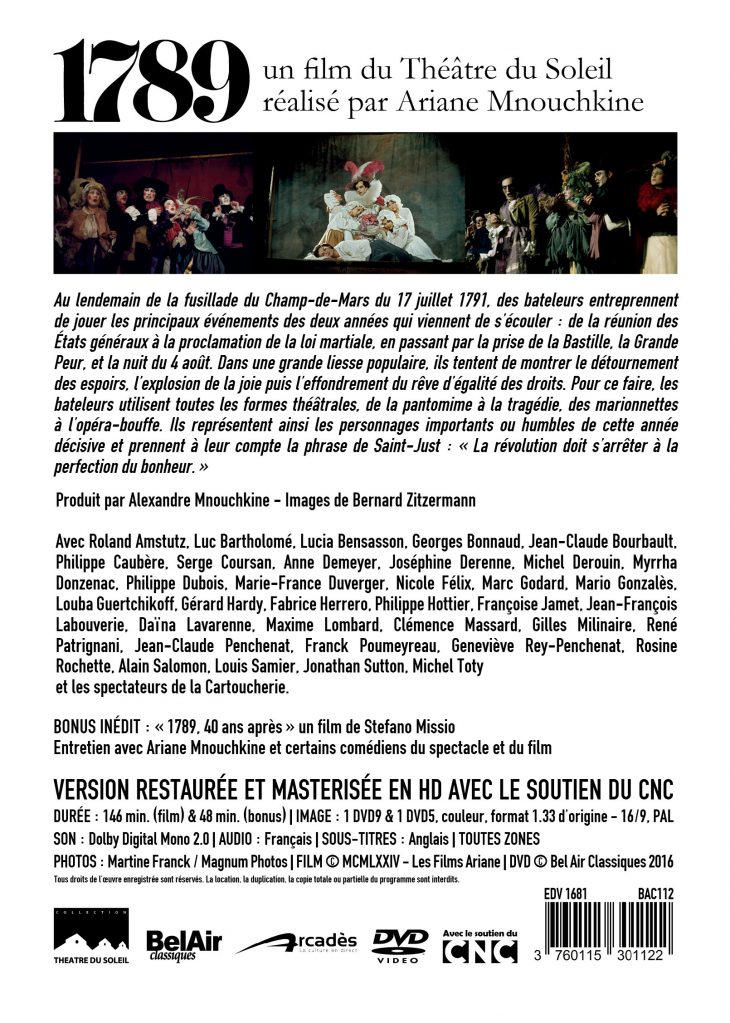 Ariane Mnouchkine : 1789 [DVD & Blu-ray] | BelAir Classiques