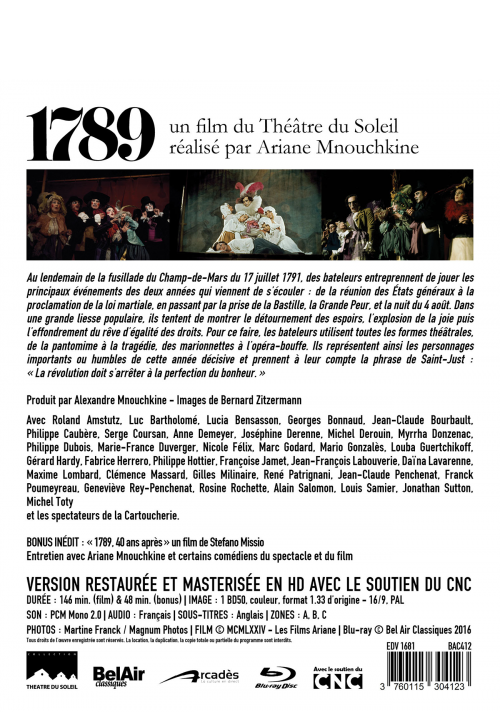 Ariane Mnouchkine : 1789 [DVD & Blu-ray] | BelAir Classiques