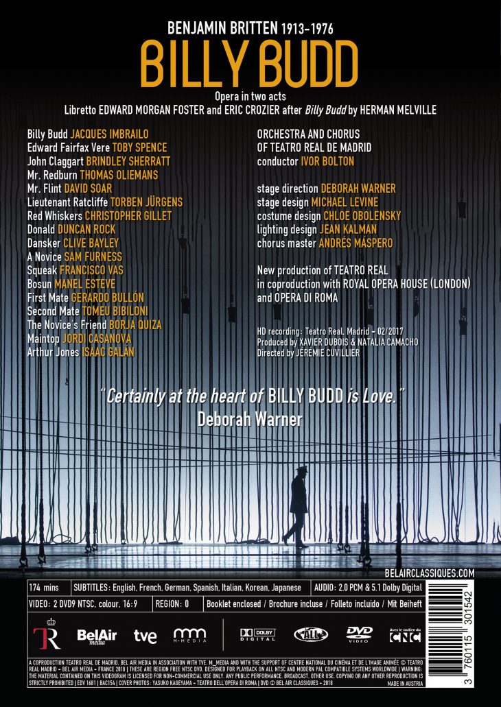 Britten : Billy Budd [DVD & Blu-ray] | BelAir Classiques