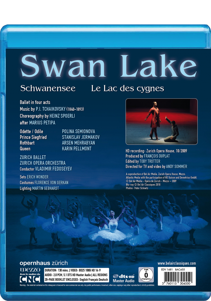 Tchaïkovski : Le Lac des cygnes [DVD & Blu-ray] | BelAir Classiques